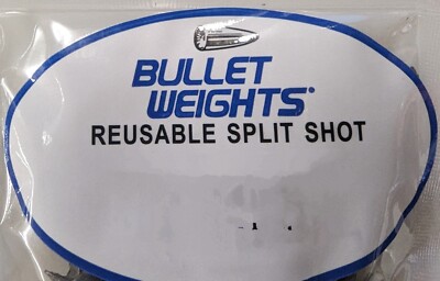 (6 Packs) Bullet Weight Reusable Split Shot - Unpainted - Choose Size ...