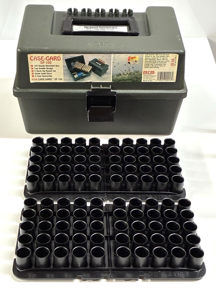 MTM Case-Gard SF-100 20 GA. 100 Round Shotshell Box W/ MTM 1994 Mini ...