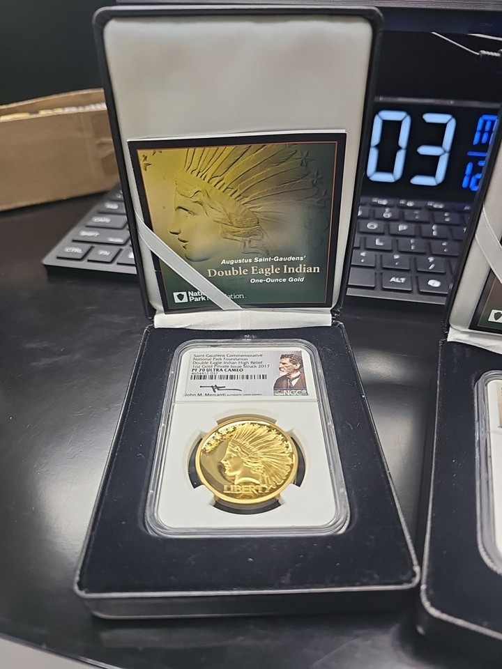 2017 Double Eagle Indian Head High Relief St Gaudens Gold 1 oz NGC PF70 ...