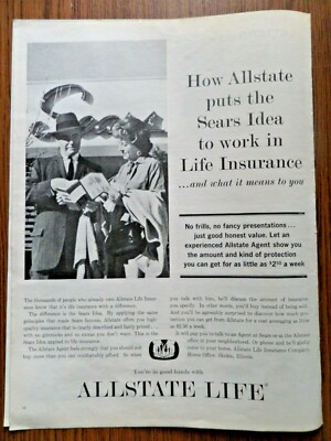 1962 Allstate Life Insurance Ad You'll be glad Allstate put Sears Idea ...