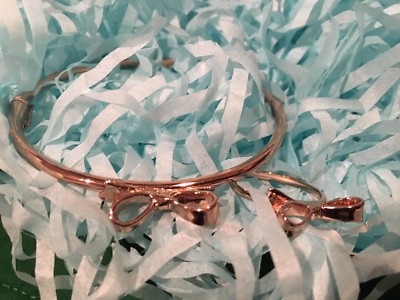 Set 2 KATE SPADE Love Notes Bow Bangle Bracelet Bow Ring Bag Rose Gold ...