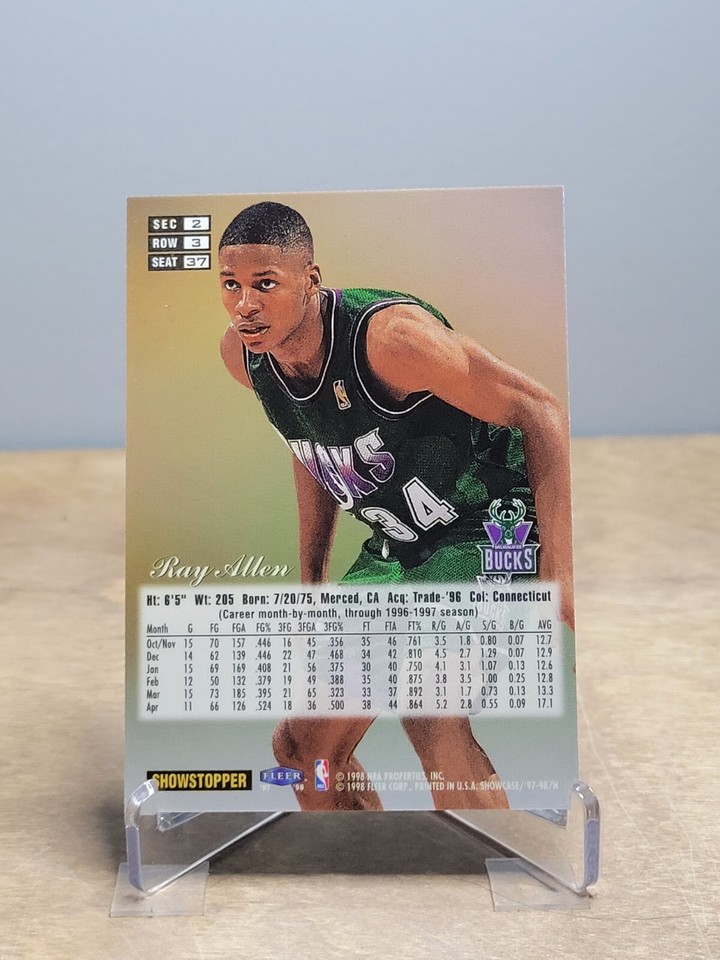 Ray Allen, 1997-98 Flair Showstopper # Row 3, Milwaukee Bucks | eBay