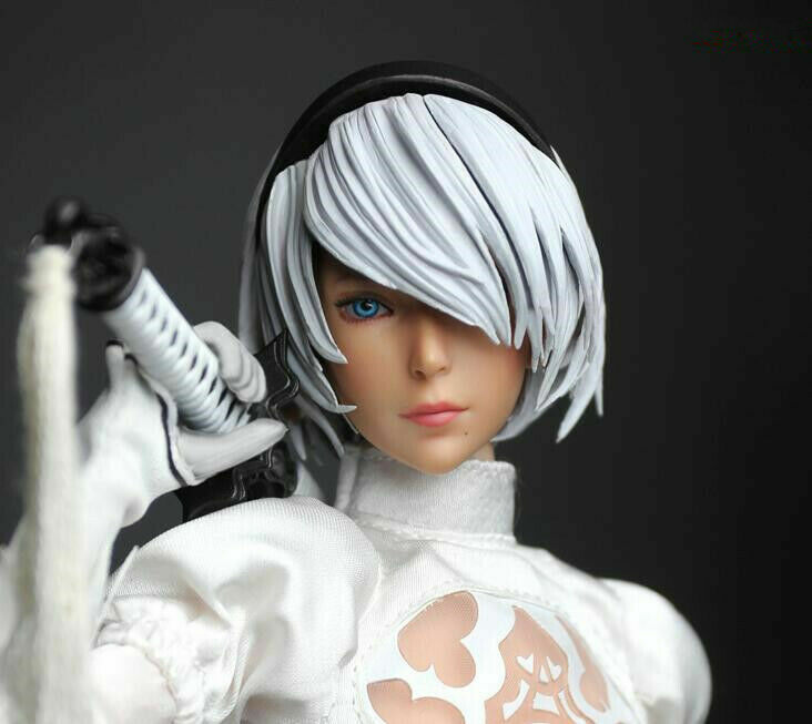 SUPPER DUCK 1/6 NieR:Automata 2B Head Sculpt Model Fit 12" Action ...