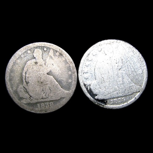 1838 1839-O Seated Liberty Dime Silver ---- Nice Details Coin Lot ...