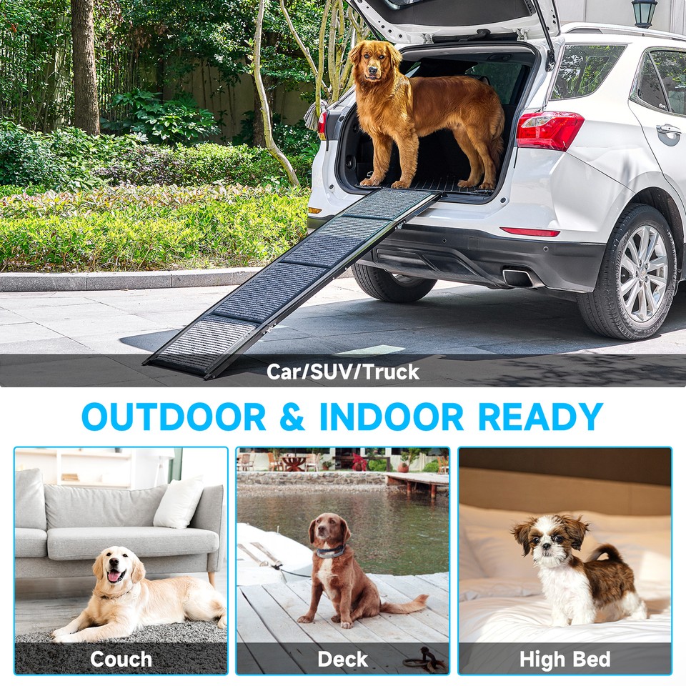 CO-Z 63/67'' Folding Dog Ramp for Car Truck SUV Portable Pet Ramp for ...