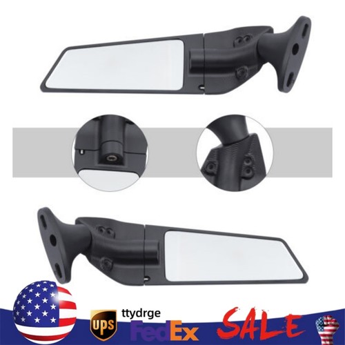 1 Pair Wind Swivel Wing Fin Rearview Side Mirrors For BMW S1000RR 2009 ...