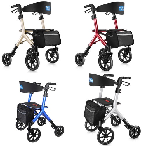Walk Mate Rollator Pro Walker for Seniors Taller 5~7ft W/ Height ...