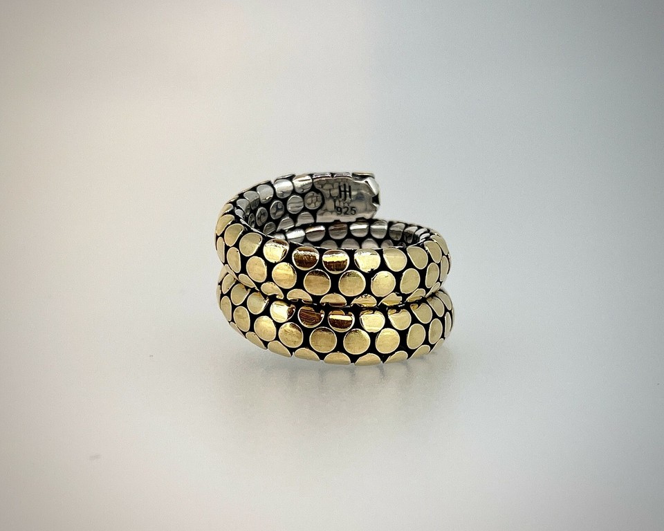 Vintage John Hardy Coiled Snake Dot Collection 18K Gold and Silver ...