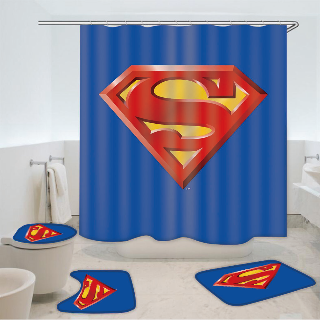 Superman Shower Curtain Custom Superman And Wonder Woman Waterproof