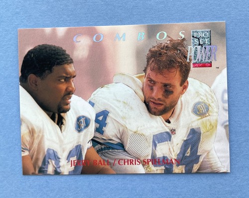 1992 Pro Set Football Power Combos Jerry Ball / Chris Spielman #6 ...