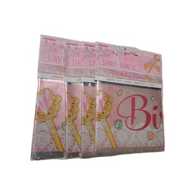 LOT OF 4- BIRTHDAY PRINCESS BANNER (12 FT. LENGTH) | eBay