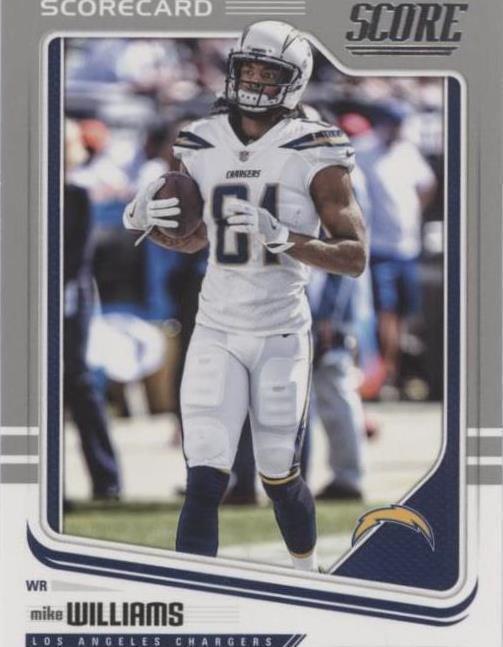 2018 Score - Mike Williams #177 Scorecard for sale online | eBay