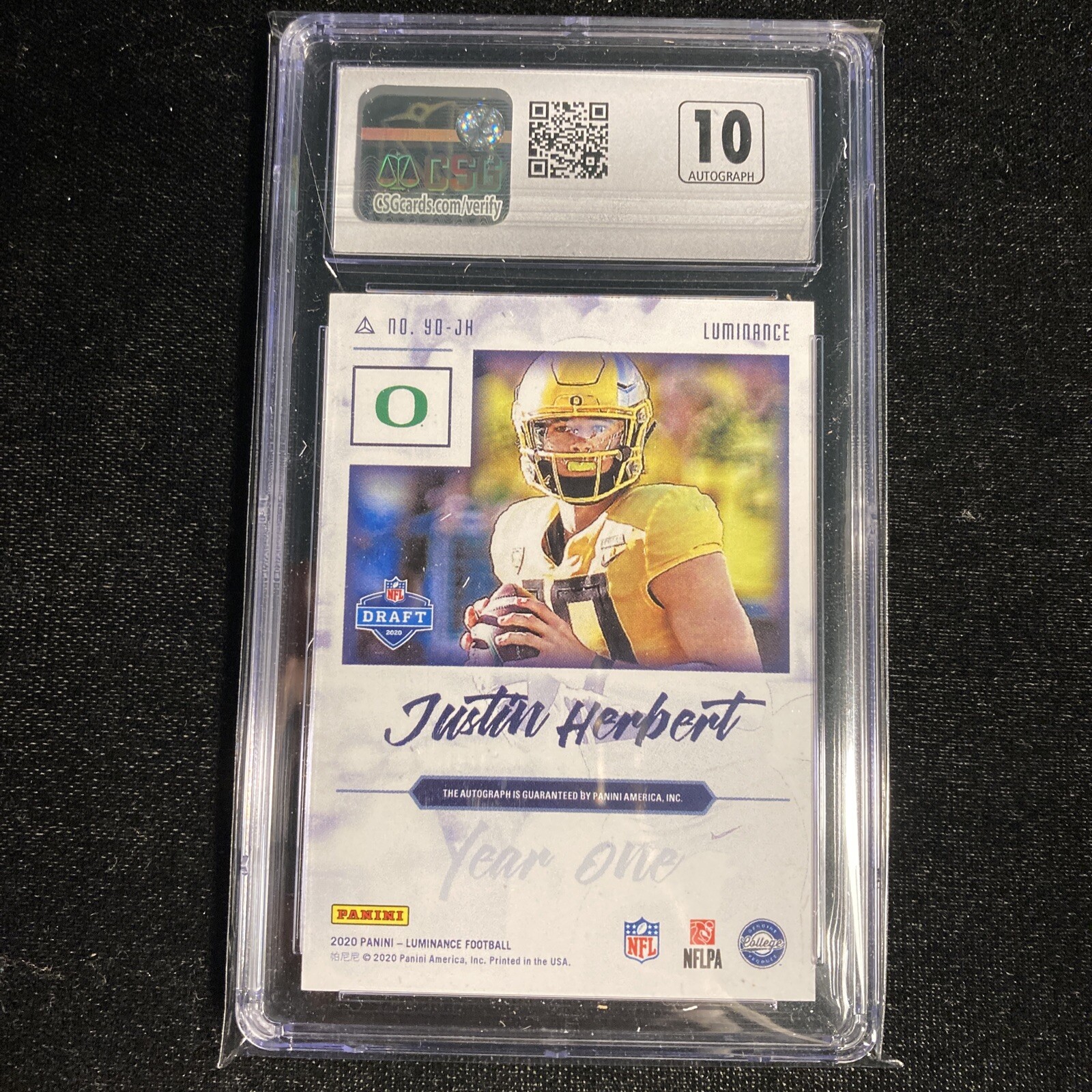 2020+Panini+Luminance+-+Year+One+Signatures+RPS+Red+%23YO-3+Justin ...