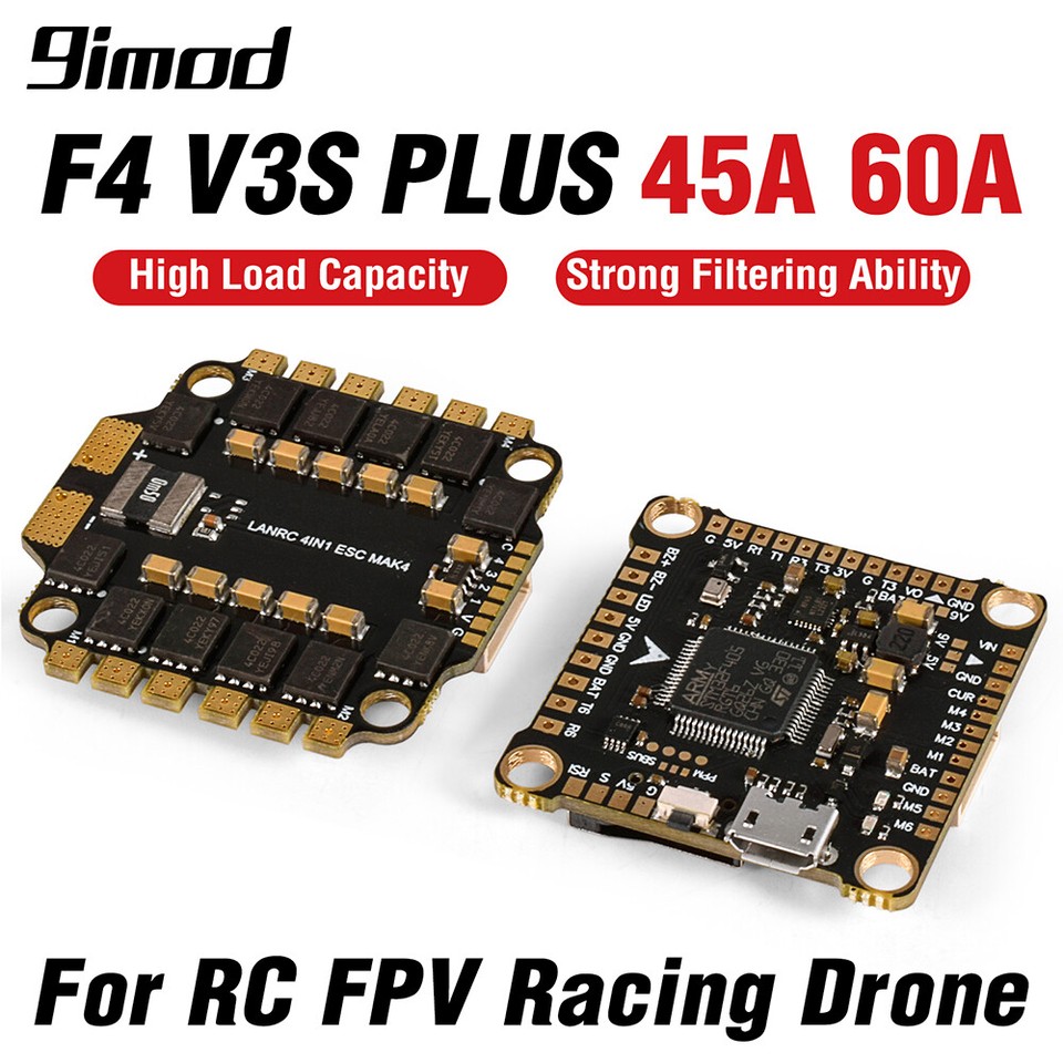 F4 V3S PLUS FC Flight Controller Board Built-in Barometer OSD ESC for ...