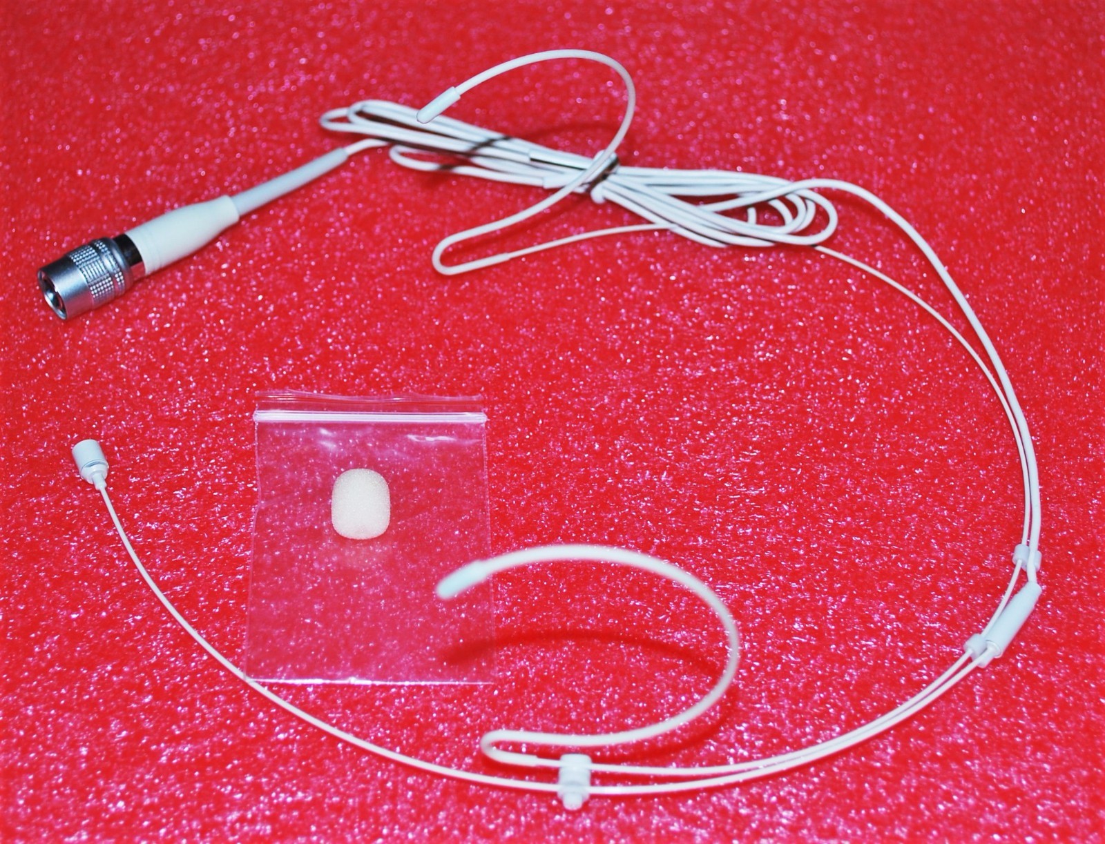 Double Earhook Headset Microphone w/ 4 pin mini XLR for Audio Technica ...