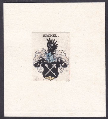 Erckel Wappen coat of arms Heraldik Kupferstich engraving 17.Jh. | eBay