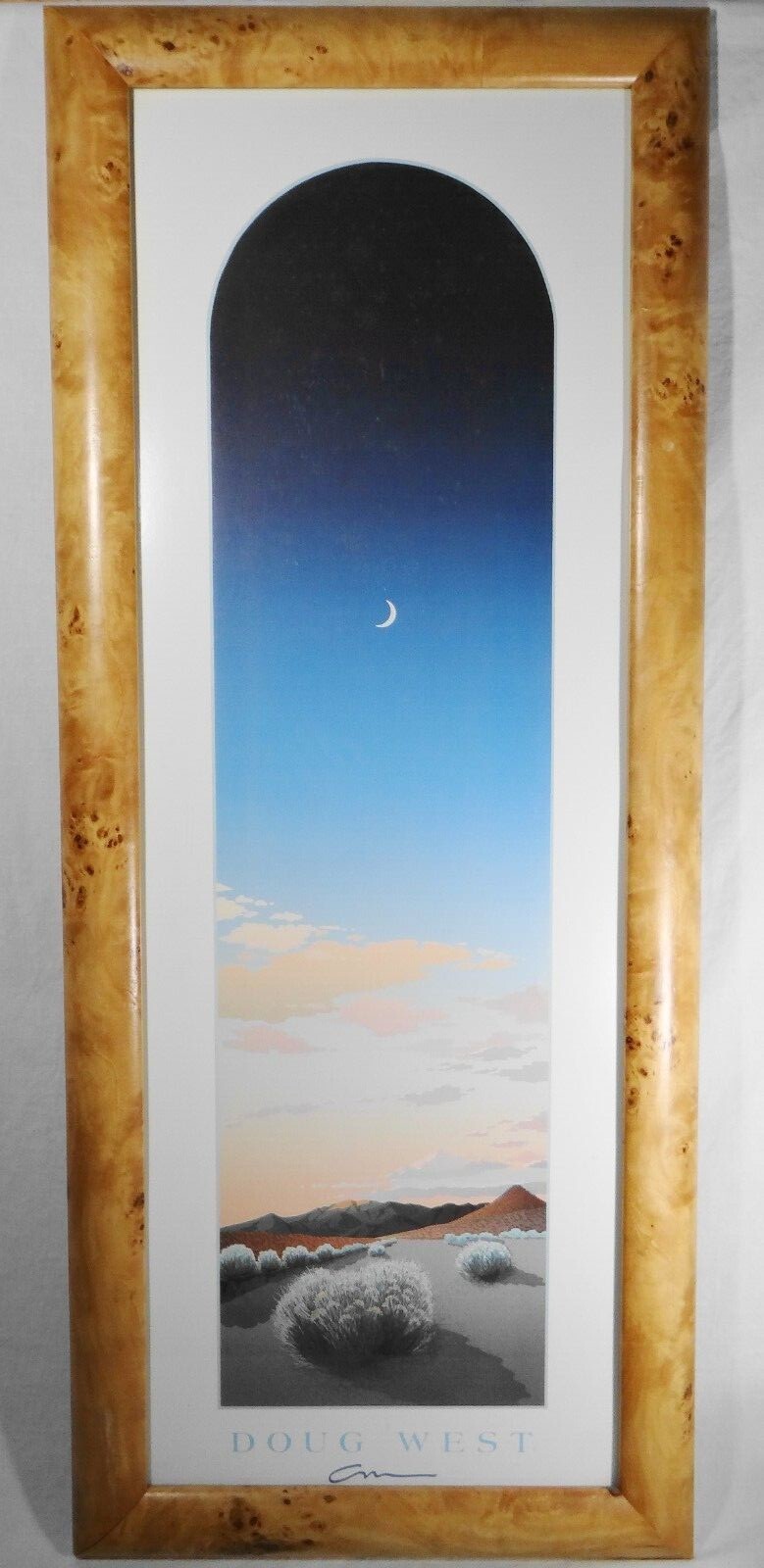 Vintage Doug West Signed Art Print Desert Sky & Landscape 37 1/2 ...