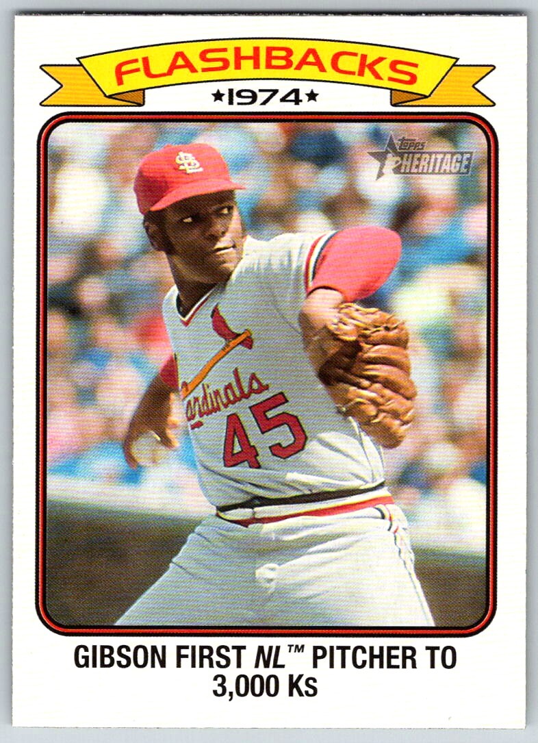 2023 HERITAGE BOB GIBSON BASEBALL FLASHBACKS 1974 ST. LOUIS CARDINALS # ...