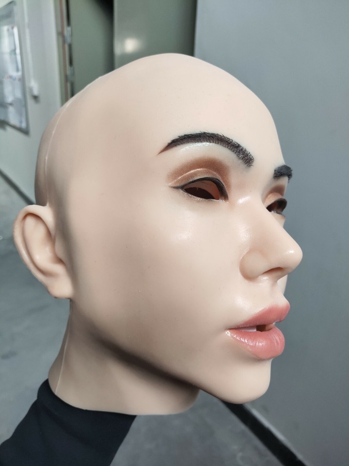 Crossdresser Realistic Silicone Female Mask Head Mask Cosplay For Drag ...
