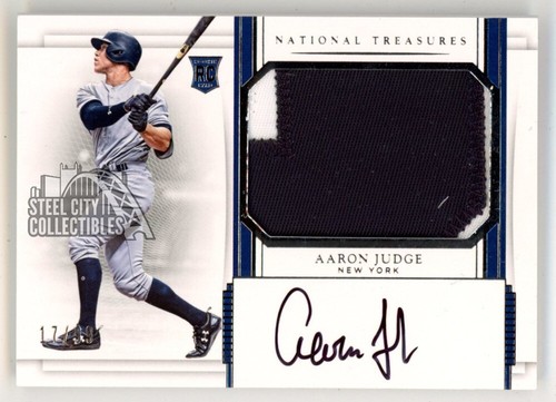 Aaron Judge 2017 National Treasures Horizontal Autograph Rookie Patch ...