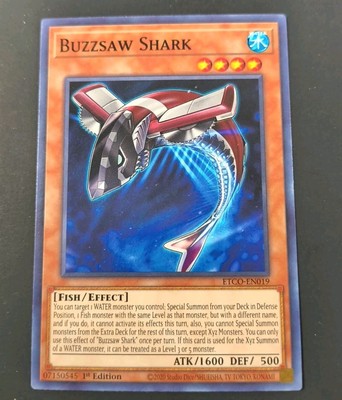 Yu-Gi-Oh! Buzzsaw Shark Common Card ETCO-EN019 1st Edition NM | eBay