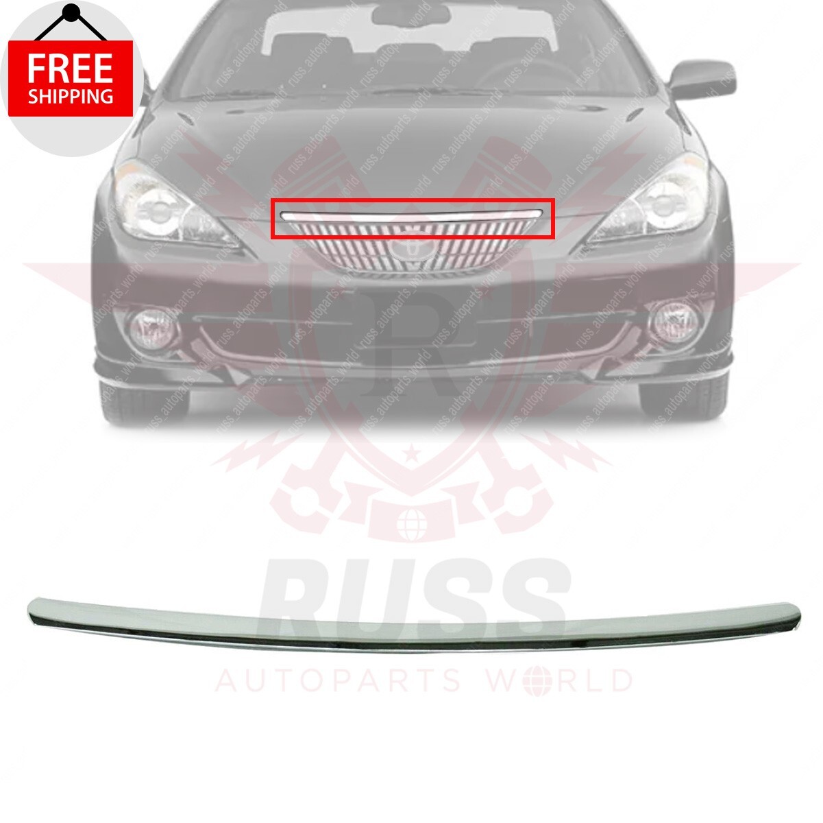 New Front Hood Moulding Trim Chrome Fits 2004-2008 Toyota Solara ...