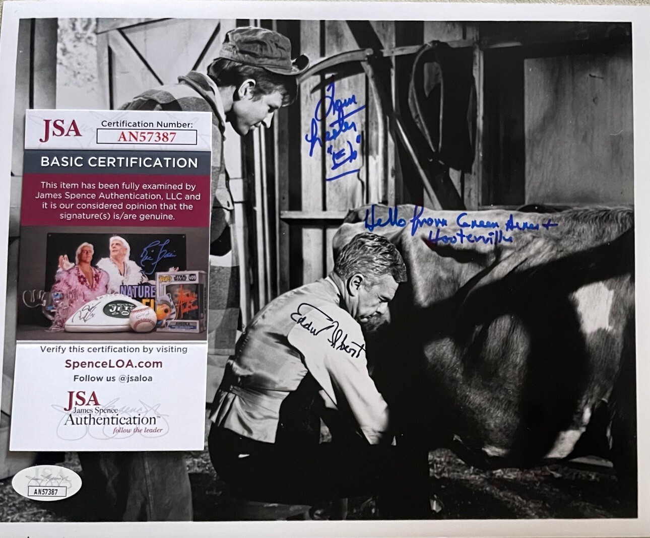 Eddie Albert RIP & Tom Lester RIP Green Acres Signed 8X10 w/JSA COA | eBay