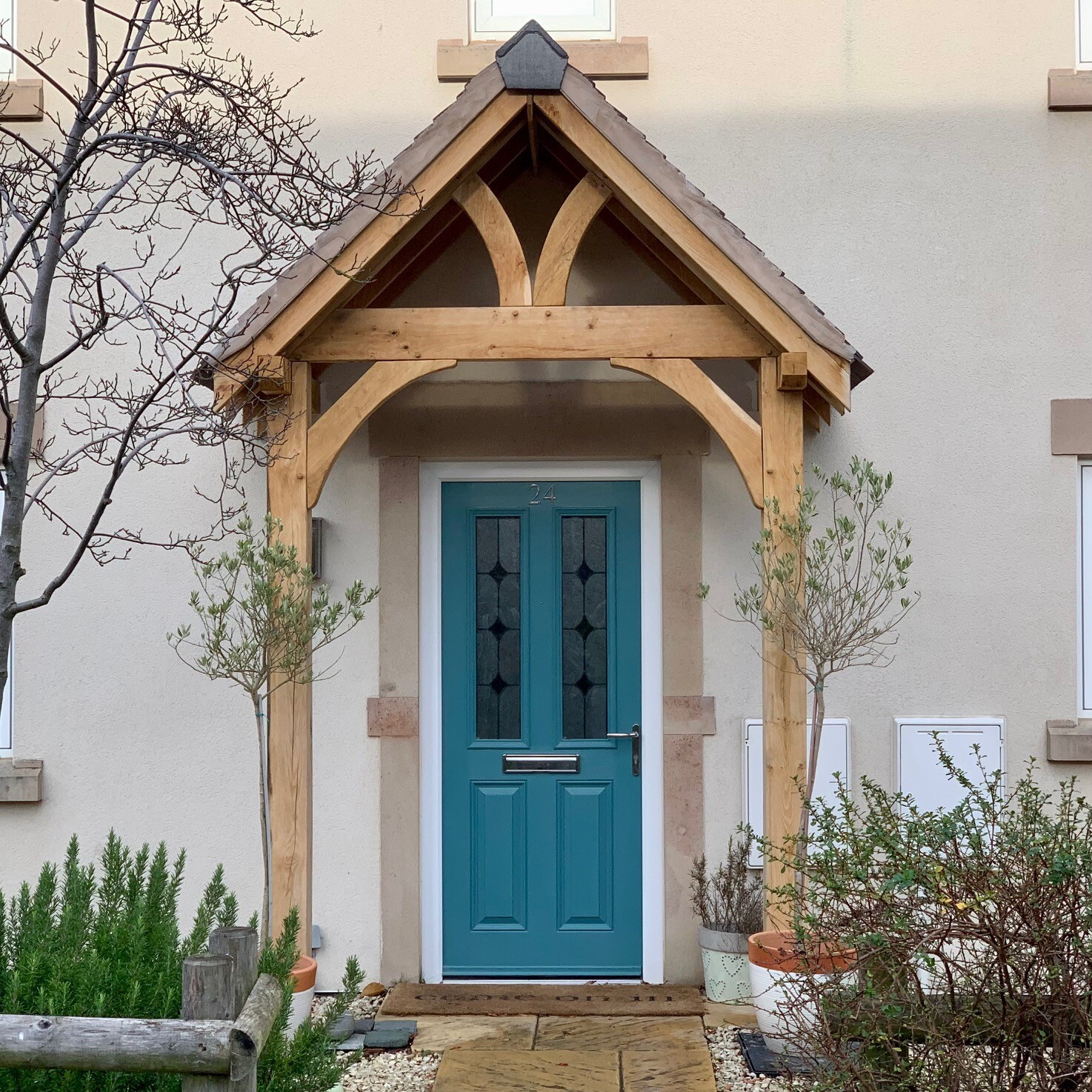 Solid Green oak porch frame canopy | eBay UK