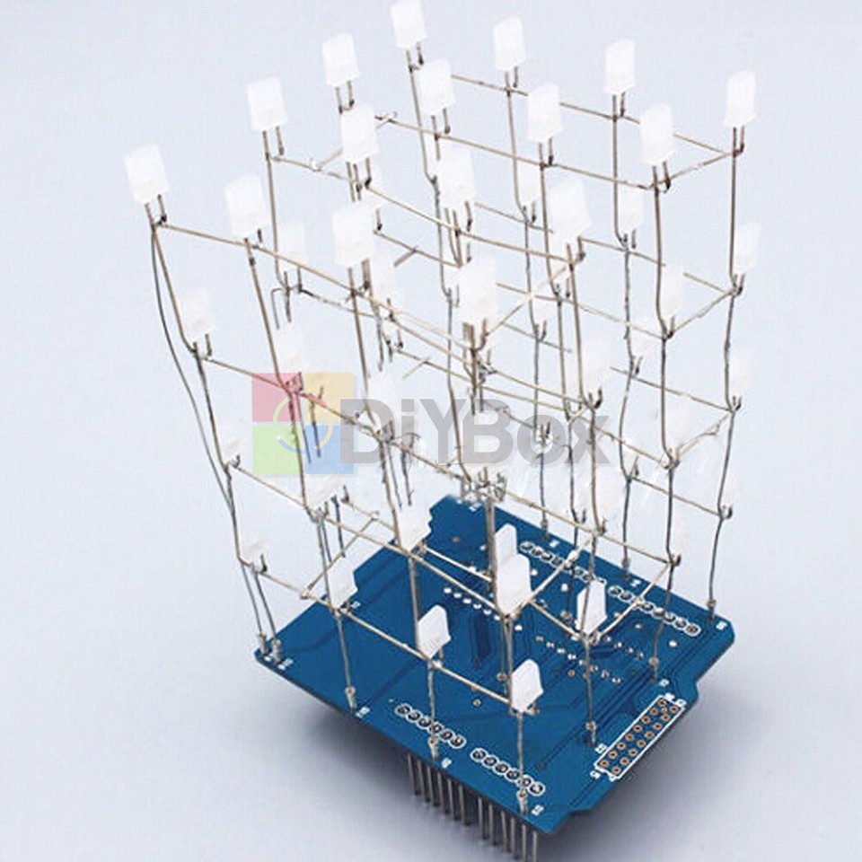 3D LED Light 4x4x4/ 8x8x8 Square LED Cube Lamp LED PCB Board Electronic DIY Kit | eBay