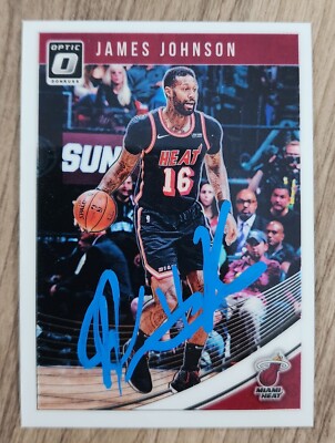 James Johnson Signed 2018-19 Optic NBA Card #25 Miami Heat Auto RAD | eBay