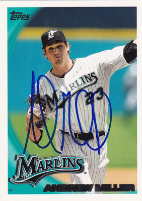 ANDREW MILLER MIAMI MARLINS SIGNED CARD YANKEES RED SOX TIGERS ...