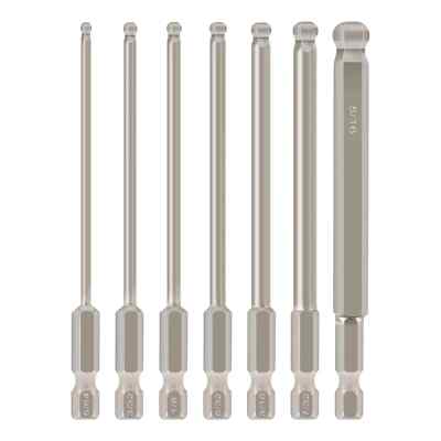 7pcs SAE Ball End Hex Screwdriver Bit Set Hex Head Allen Wrench Drill ...