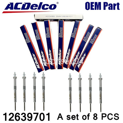 Genuine 8PCS Glow Plug Fit 06-16 LMM LML LBZ Silverado Sierra Duramax ...