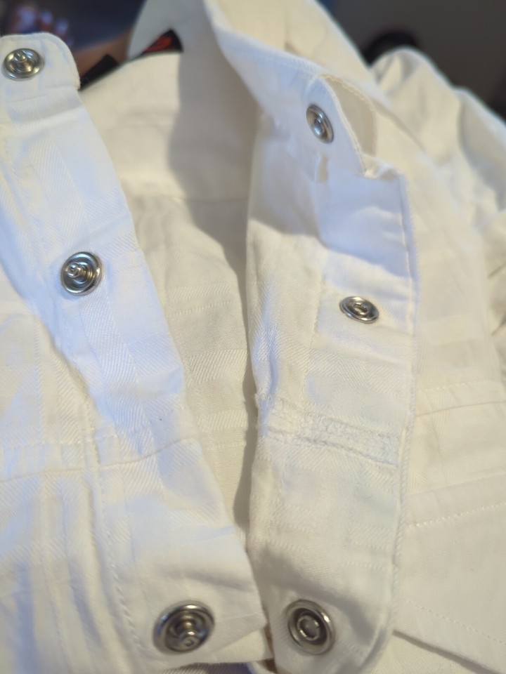 "G" By Guess Western Style Shirt. XXL. White. Snap Buttons. | eBay