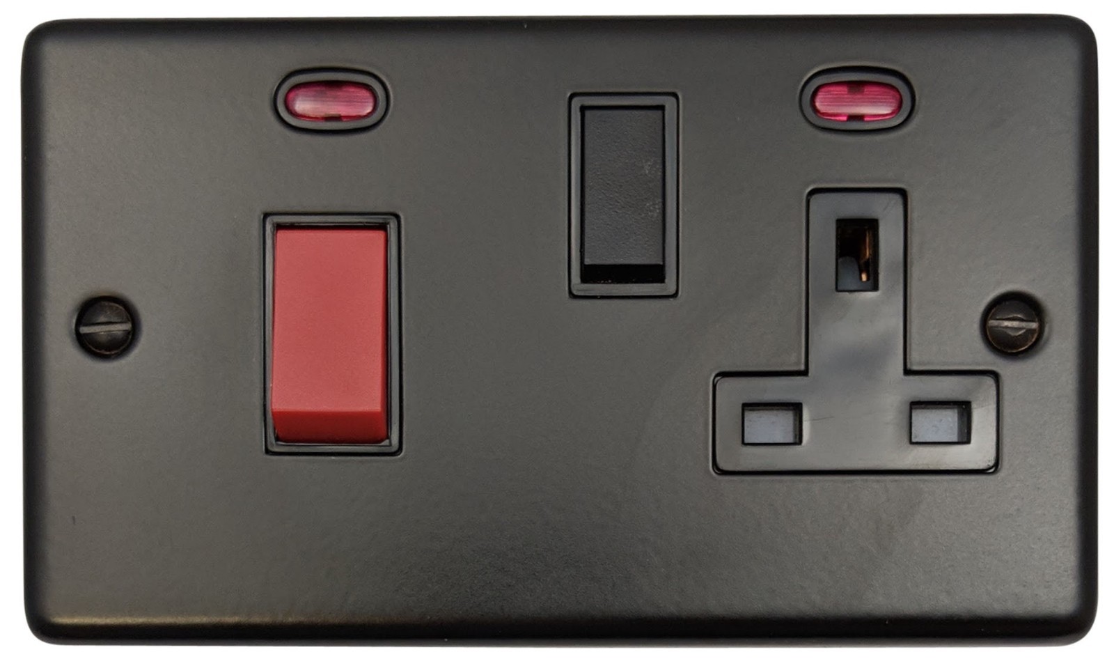 Matt Black CFB Light Switches, Plug Sockets, Dimmers, Cooker, Fuse, BT ...