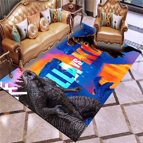 Bedroom Doormat Living Room Chair Mat Gift 3D Godzilla VS Kong Floor ...