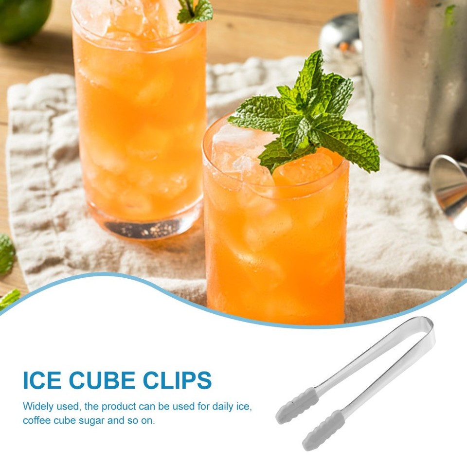 4Pcs Exquisite Stainless Steel Clips Ice Clips Portable Cubic Sugar ...