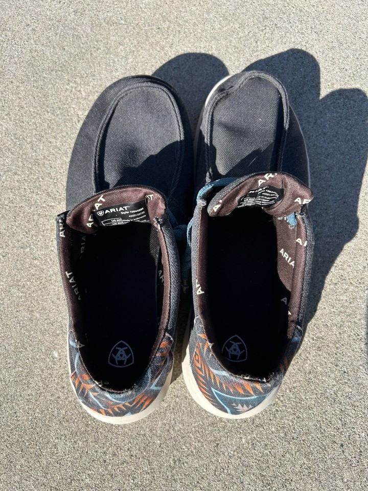 Ariat, Men’s Aztec Hilo Shoe Gray Slip On sz 9D Cowboy Casual | eBay