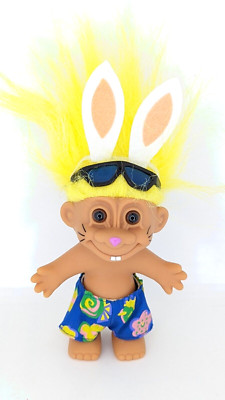 Russ Troll Doll Easter Bunny Rabbit Spring Time Yellow Hair | eBay