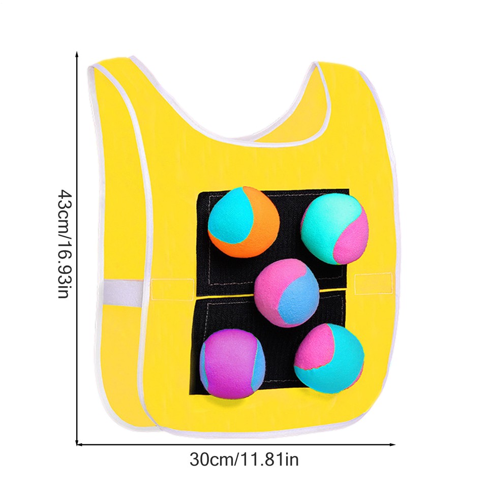 Kids Sticky Vest Game Vest Playground Dodgeball Game for Kids with 5 ...