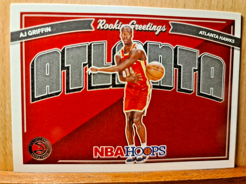 AJ Griffin #16 2022-23 NBA Hoops Rookie Greetings Hawks PUR071E | eBay