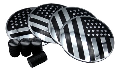 American Flag Wheel Center Hub Cap Sticker Decal 56mm 2.20" + Tire ...