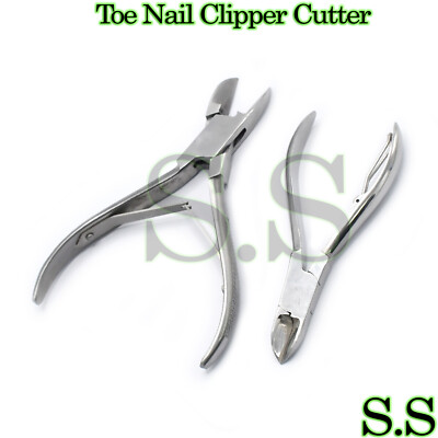 Toe Nail Clipper Cutter Steel Heavy Double Spring 5.5" Free Cuticle ...