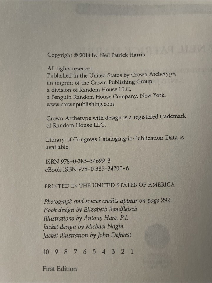 Neil Patrick Harris: SIGNED Choose Your Own Autobiography -First ...