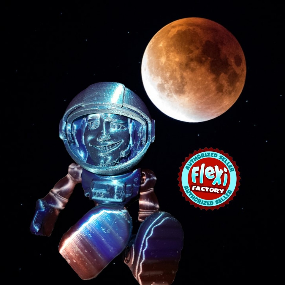3d print, astronaut, fidget, stocking stuffer, flexi astronaut, child ...