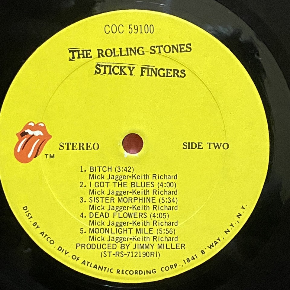 ROLLING STONES Sticky Fingers LP COC-59100 rare OG Andy Warhol Zipper ...