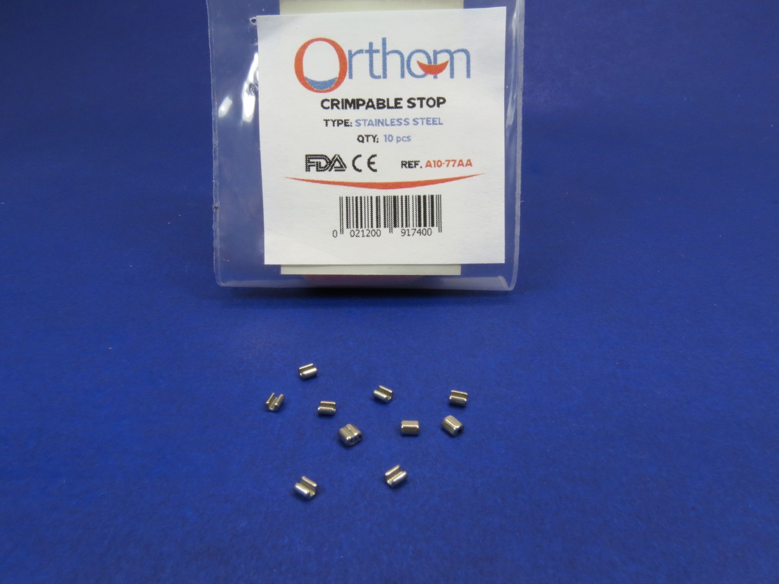 Dental Orthodontic Stainless Steel Crimpable Stops Set /10 Pcs ORTHOM ...