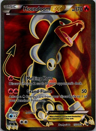 Pokemon TCG Houndoom EX (Full Art) Ultra Rare XY - BREAKthrough 153/162 ...