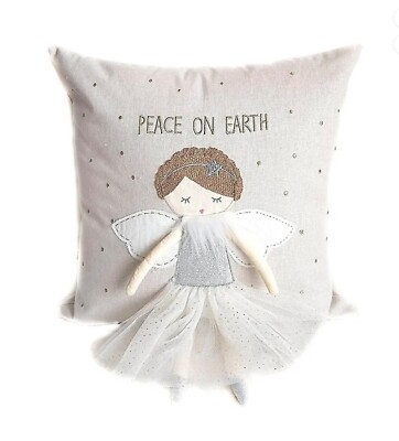 Mon Ami Designs 16" x 16" Whimsical Angel “Peace on Earth” Decorative ...