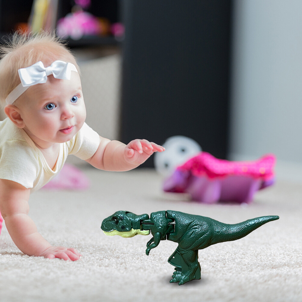 5PCS Simulated Dinosaur Toy Green Creative Manual Dinosaur Toy 18CM | eBay